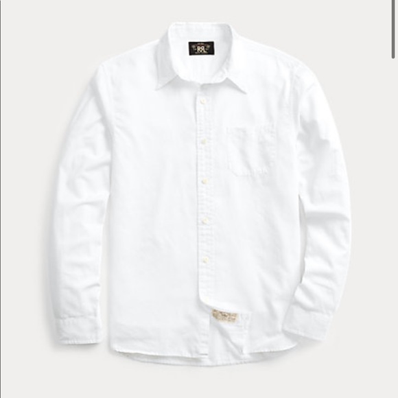 Ralph Lauren Double RL | Shirts | Double Rl Twill Work Shirt In Crisp ...